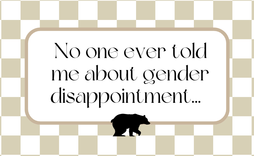 No one ever told me about gender disappointment – bandit babies